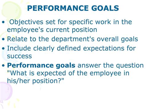 Performance Goal Settingiii Ppt Download