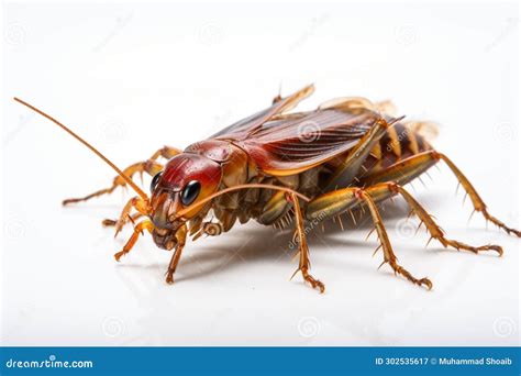 Grim Detail A Dead Cockroach Takes Center Stage On White Stock Illustration Illustration Of