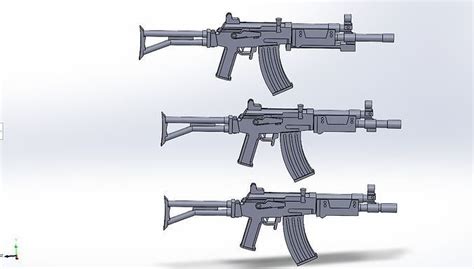 R4 R5 R6 Vector South African Assault Rifles 3d Model 3d Printable