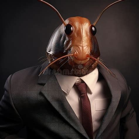Cockroach In Suit And Tie Stock Illustration Illustration Of Director