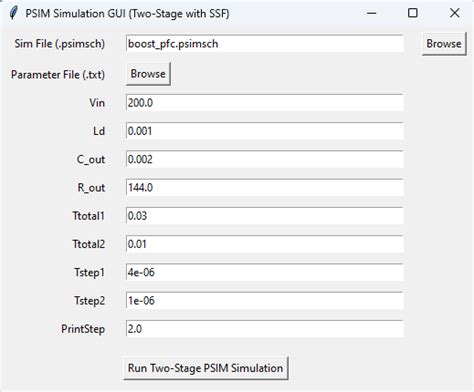 Running Psim Simulations Using A Python Gui Altair Community