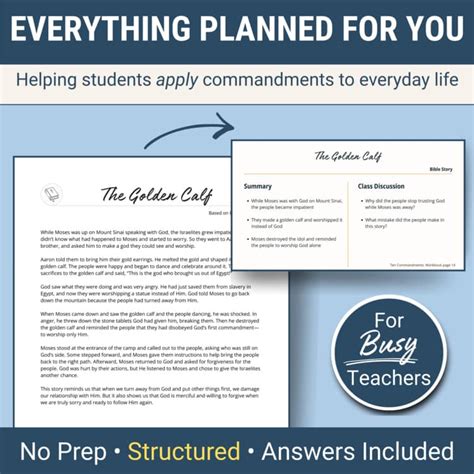 Bundle The Ten Commandments Complete Unit Workbook Teaching Slides