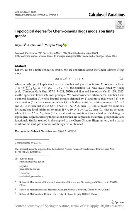 Topological Degree For Chernsimons Higgs Models On Finite Graphs
