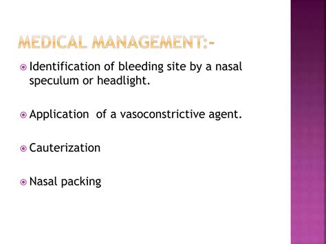 Epistaxis And Its Surgical And Nursing Management Ppt