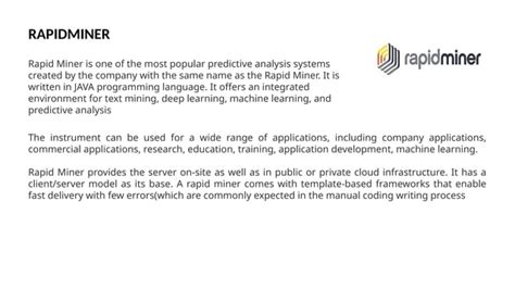 Data Mining Toolspptxvdvjdggmgmgelmgleg Pptx