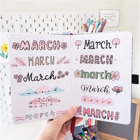 March Header Ideas For Your Bullet Journal Aesthetic And Creative