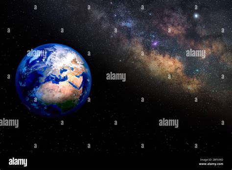 Earth Milky Way Space Wallpaper