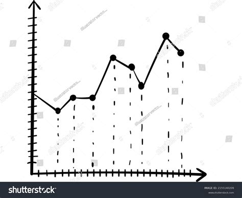 Abstract Financial Chart Uptrend Line Graph Stock Illustration