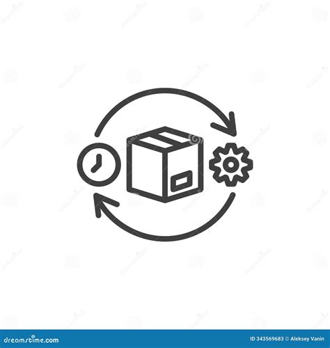 Process Validation Line Icon Cartoon Vector 343569683