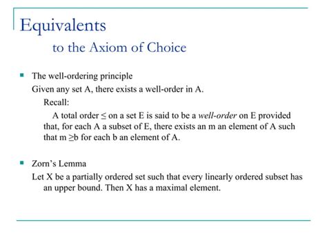 Axiom Of Choice Ppt Physics Science