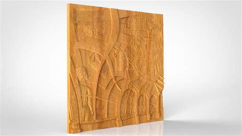 Stl File City City View 3d Stl Model For Cnc Users Cnc Router