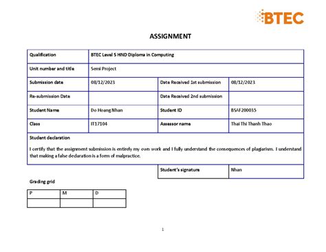 Asm Reference Assignment Qualification Btec Level 5 Hnd Diploma In