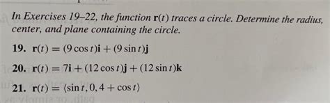 Solved In Exercises The Function R T Traces A Chegg