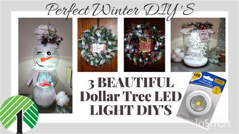3 Winter Dollar Tree Led Light Diys Youtube