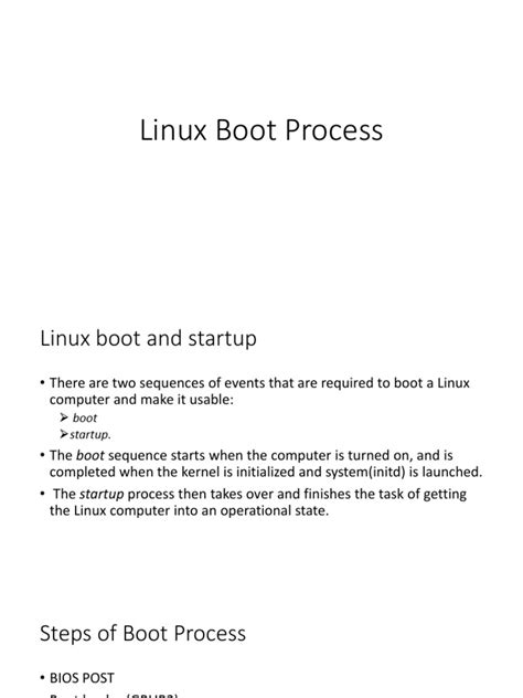 Linux Boot Process Pdf Booting Information Technology Management