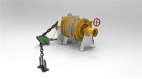 Windlass Anchor 3d Model Cgtrader