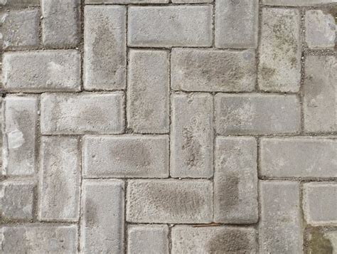 Gray Interlocking Brick Pavement Texture For Urban Design Stock Image