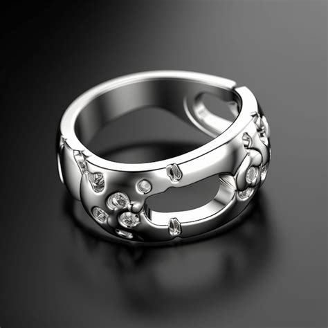 Premium Ai Image A Opening Ring Cute Sterling Silver 3d Model