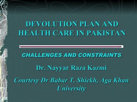 Devolution And Health Ppt