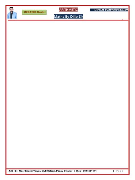 Arithmetic Pdf Division Mathematics Number Theory