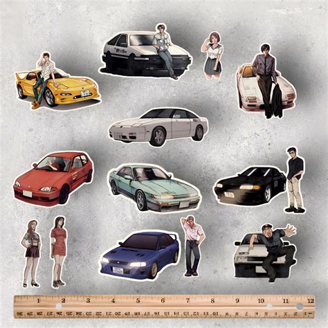 Initial D Characters Sticker Pack Etsy