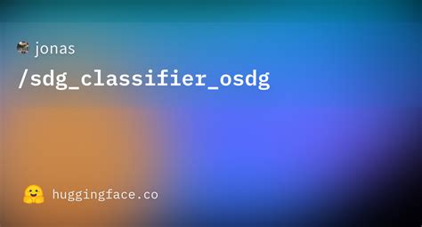 Jonassdgclassifierosdg · Hugging Face