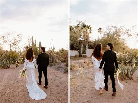 Intimate Desert Elopement Micro Wedding At The Joshua Tree House