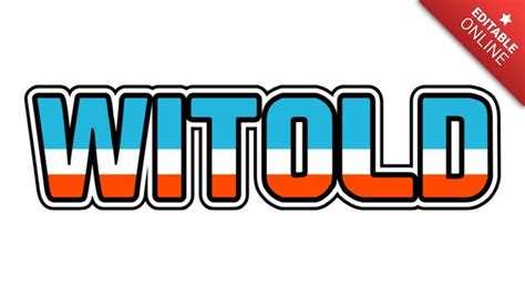 Witold Efecto Estilo Americano Ee Uu Editable Generador De Efectos De Texto