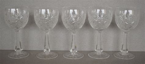 Proantic Baccarat 5 Cut Crystal Wine Glasses
