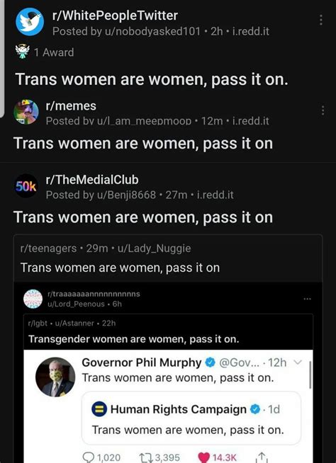Trans Women Are Women Pass It On R Communismmemes