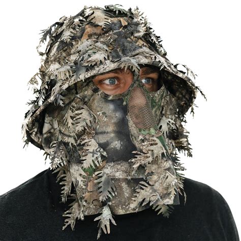 Realtree Apx 2 In 1 3d Leafy Camo Face Mask And Bucket Hat For Men