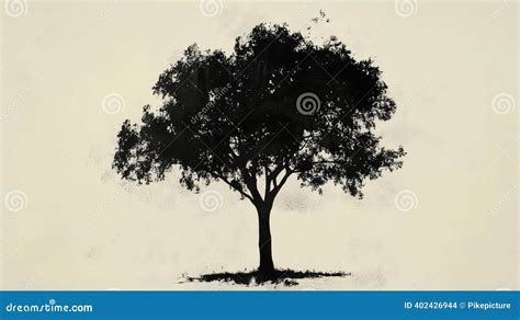 Tree Stencil Design Pattern Vector Illustration