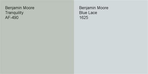 Benjamin Moore Tranquility Vs Benjamin Moore Blue Lace Comparison