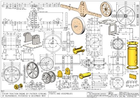 Stirlings Traction Engine Drawings