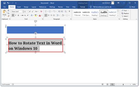 How To Rotate Text In Word