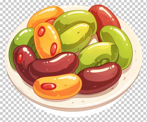 Cartoon Beans Colorful Assorted Beans On Plate Png Clipart Beans
