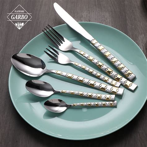 Manufacture Luxury Set Of 6pcs Silverware Stainless Steel Flatware Set