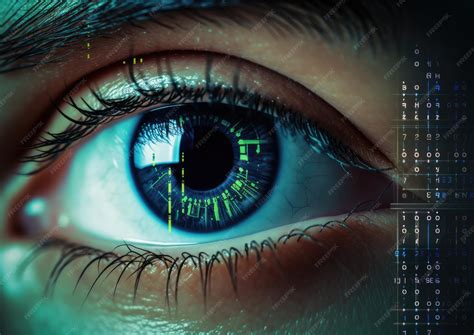 Premium Ai Image A Closeup Of A Human Eye With Reflections Of