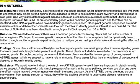 Convergent Loss Of An Eds1pad4 Signaling Pathway In Several Plant