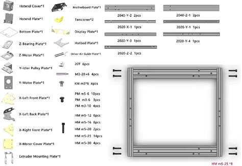 Buy Imetrx 3d Printer Aluminum Extrusions Frame Kit Ncludes Matching Screws For Cnc Machined