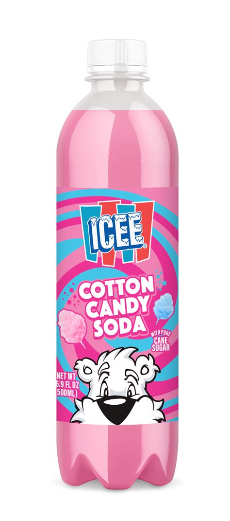 Icee Sparkling Soda Soft Drink Cotton Candy 17oz Pack Of 12 Oasis