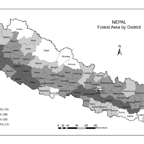 Forest Coverage By District 2015 Download Scientific Diagram