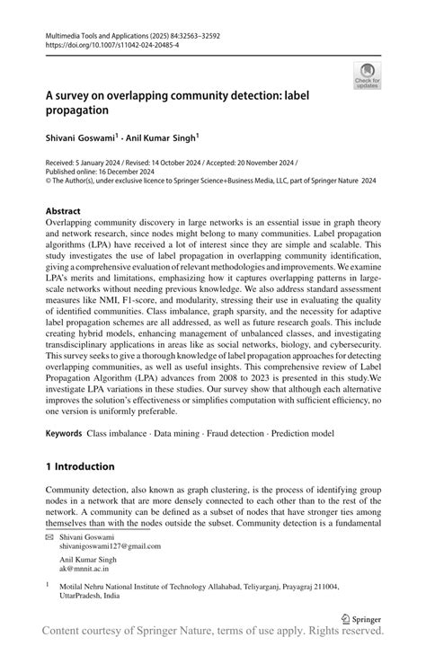 A Survey On Overlapping Community Detection Label Propagation