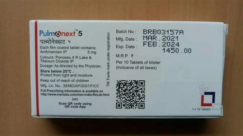 Pulmonext 5 Mg Tablet At Rs 1160strip Opp Surya Ami Apartment