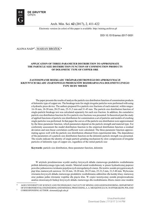 Pdf Application Of Three Parameter Distribution To Approximate The