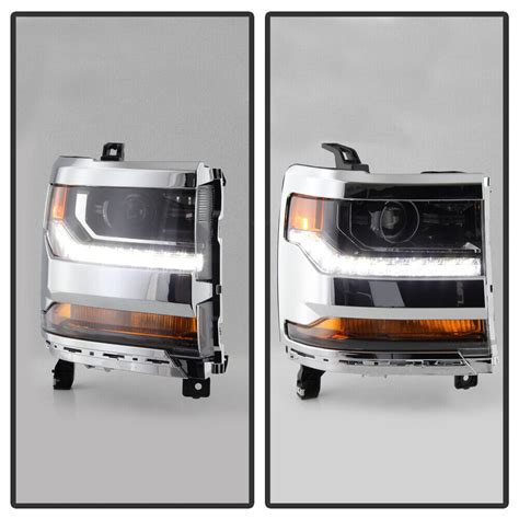 2016 2018 Chevy Silverado 1500 Hidxenon Led Drl Projector Headlight
