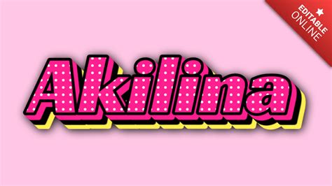 Akilina Vintage Retro Pop Art 3d Text Effect Generator