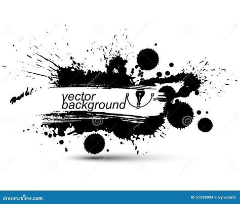 Black And White Vector Ink Splash Seamless Pattern Monochrome D Stock Vector Illustration Of