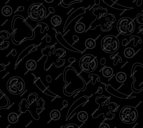 Background Black Vegetable Premium Vector