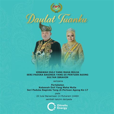 Merafak Sembah Dan Menjunjung Kasih Serta Sekalung Tahniah Buat Dymm Seri Paduka Baginda Sultan